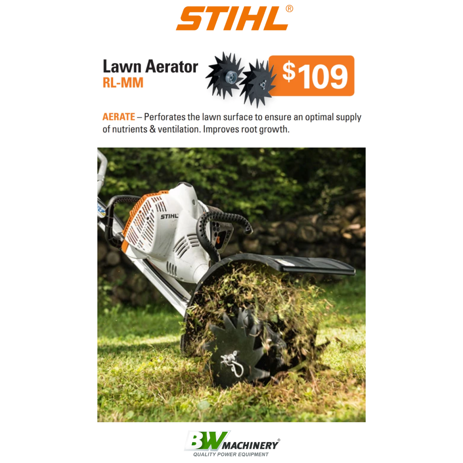 STIHL RL-MM Aerator MultiTool Attachment | B.W. Machinery