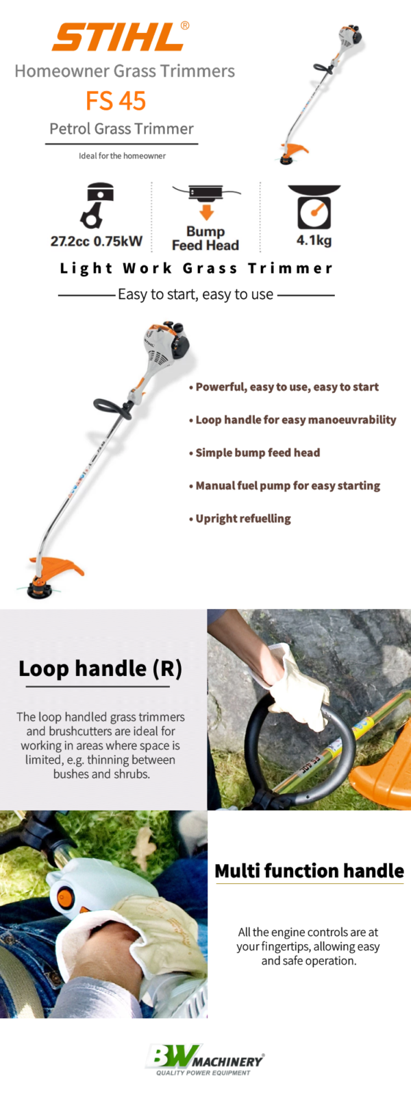 STIHL FS 45 Grass Trimmer | B.W. Machinery