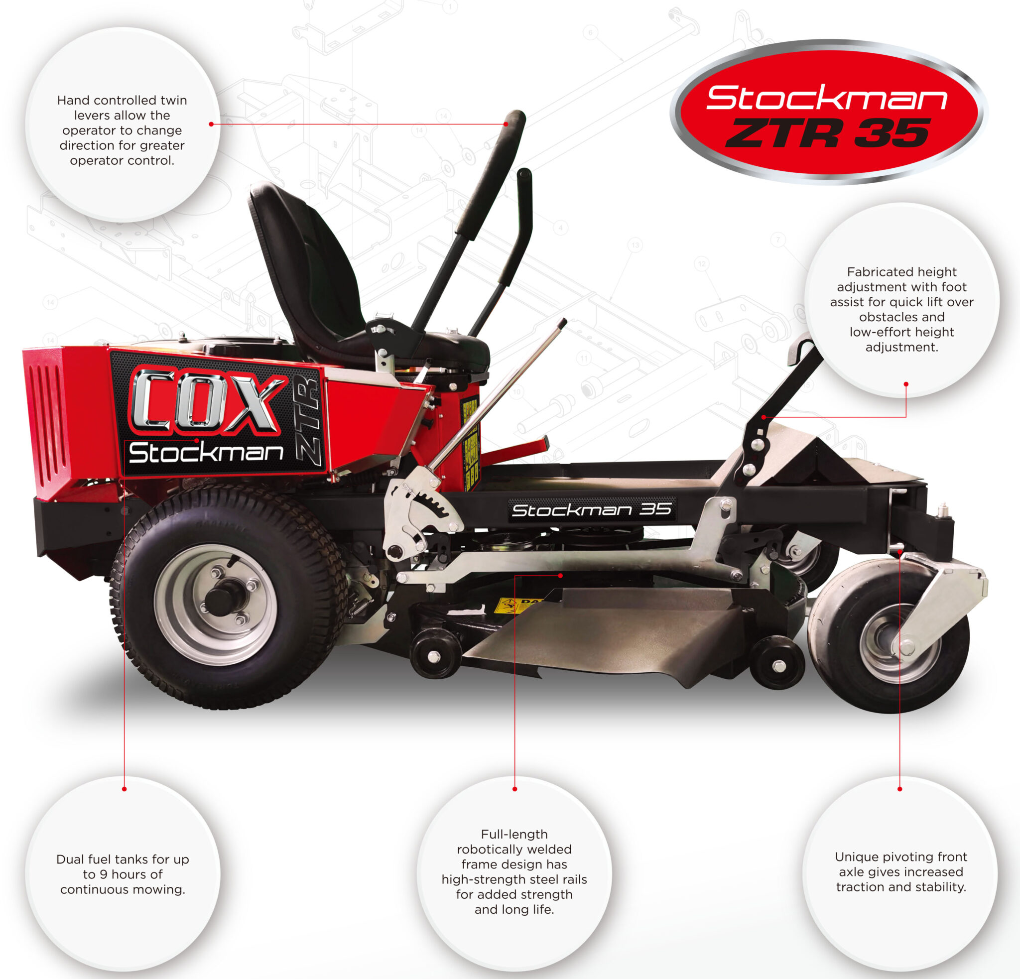 COX Stockman ZTR 35 Zero Turn | B.W. Machinery